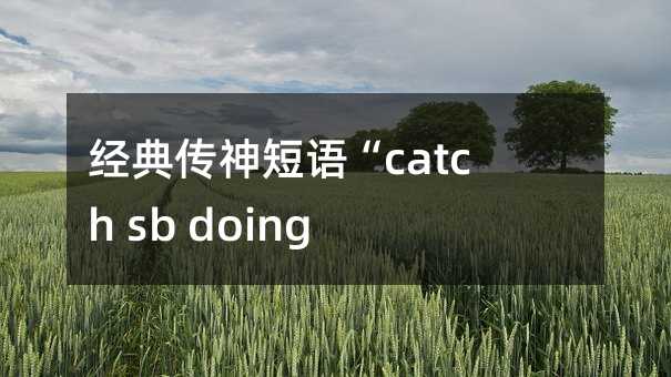 经典传神短语“catch sb doing sth”的用法解析-【易教网-南宁】